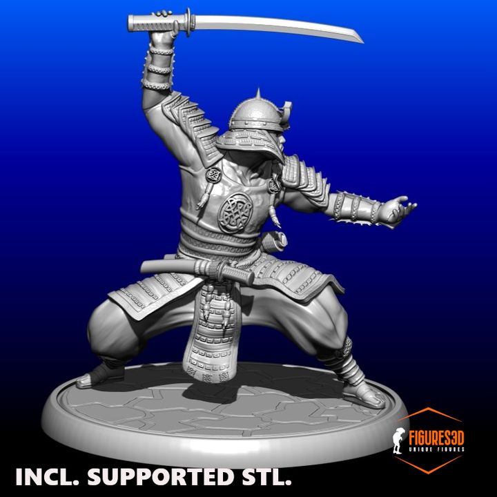 3D Printable samurai-pose1 by Figures3d